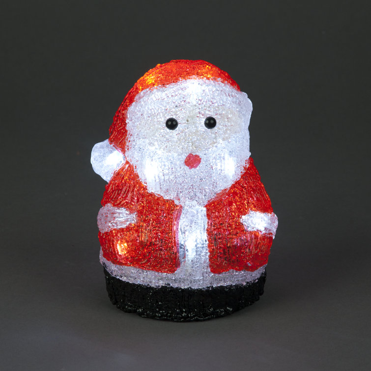The Seasonal Aisle Lit Acrylic Standing Santa | Wayfair.co.uk