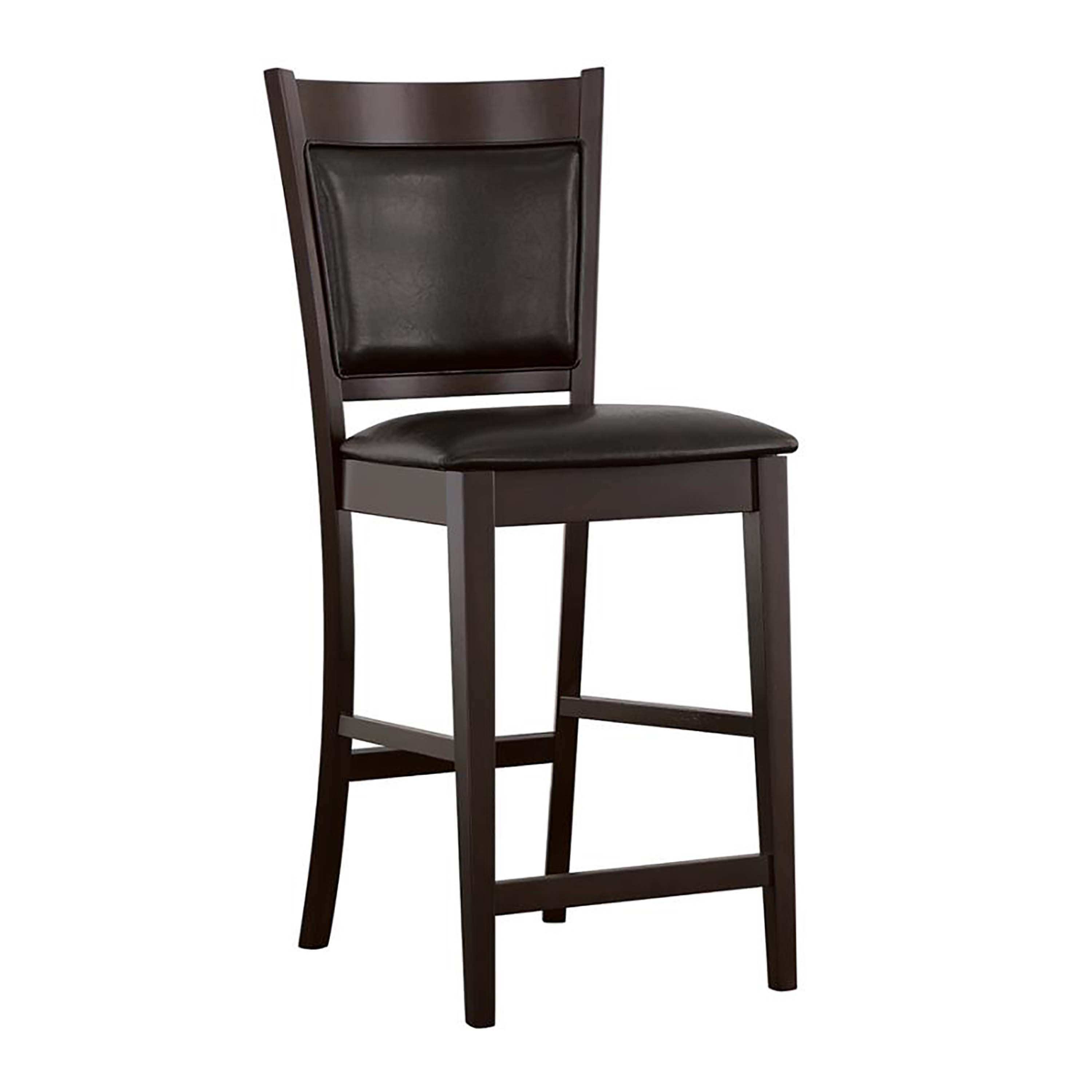 Red Barrel Studio® Black and Espresso Upholstered Counter Height Stools ...