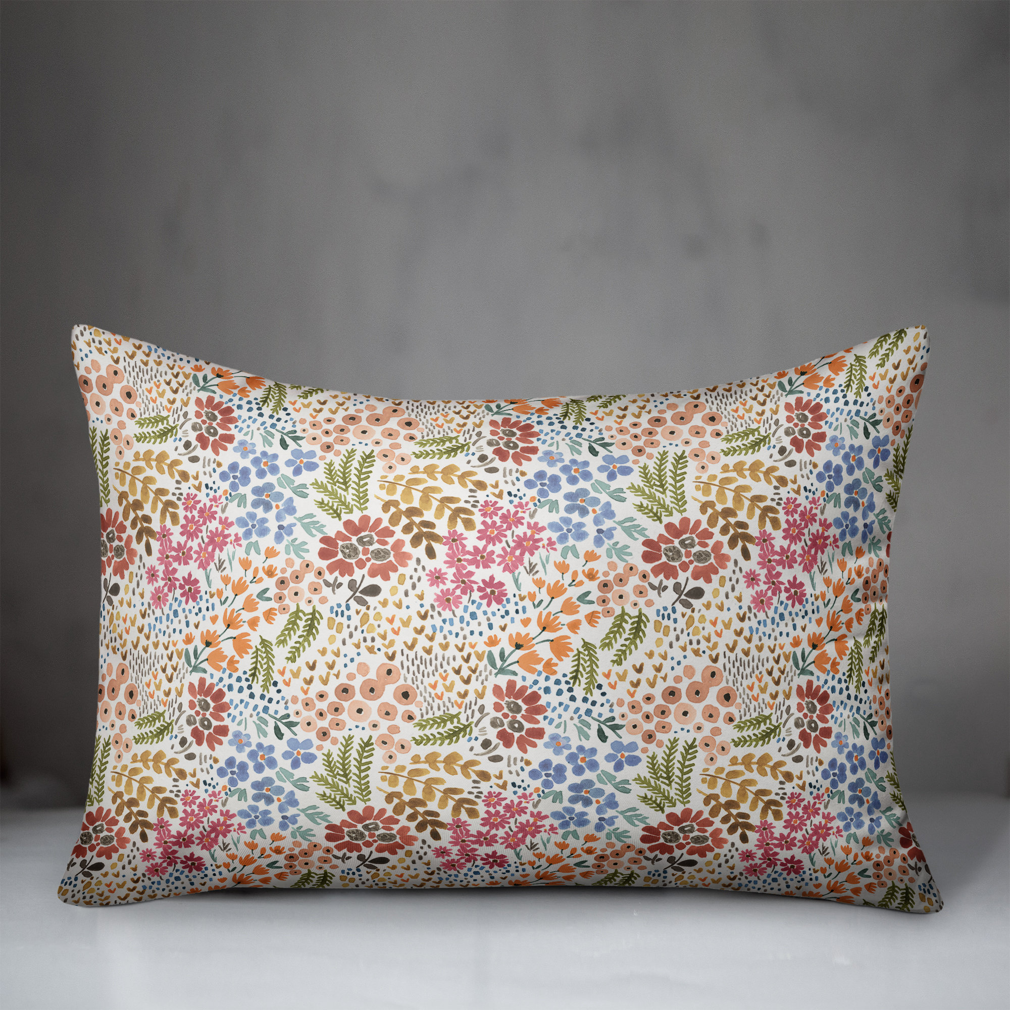Designs Direct Creative Group Floral Rectangular Lumbar Pillow | Wayfair