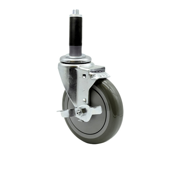 Service Caster Expanding Stem Caster with Brake | Wayfair