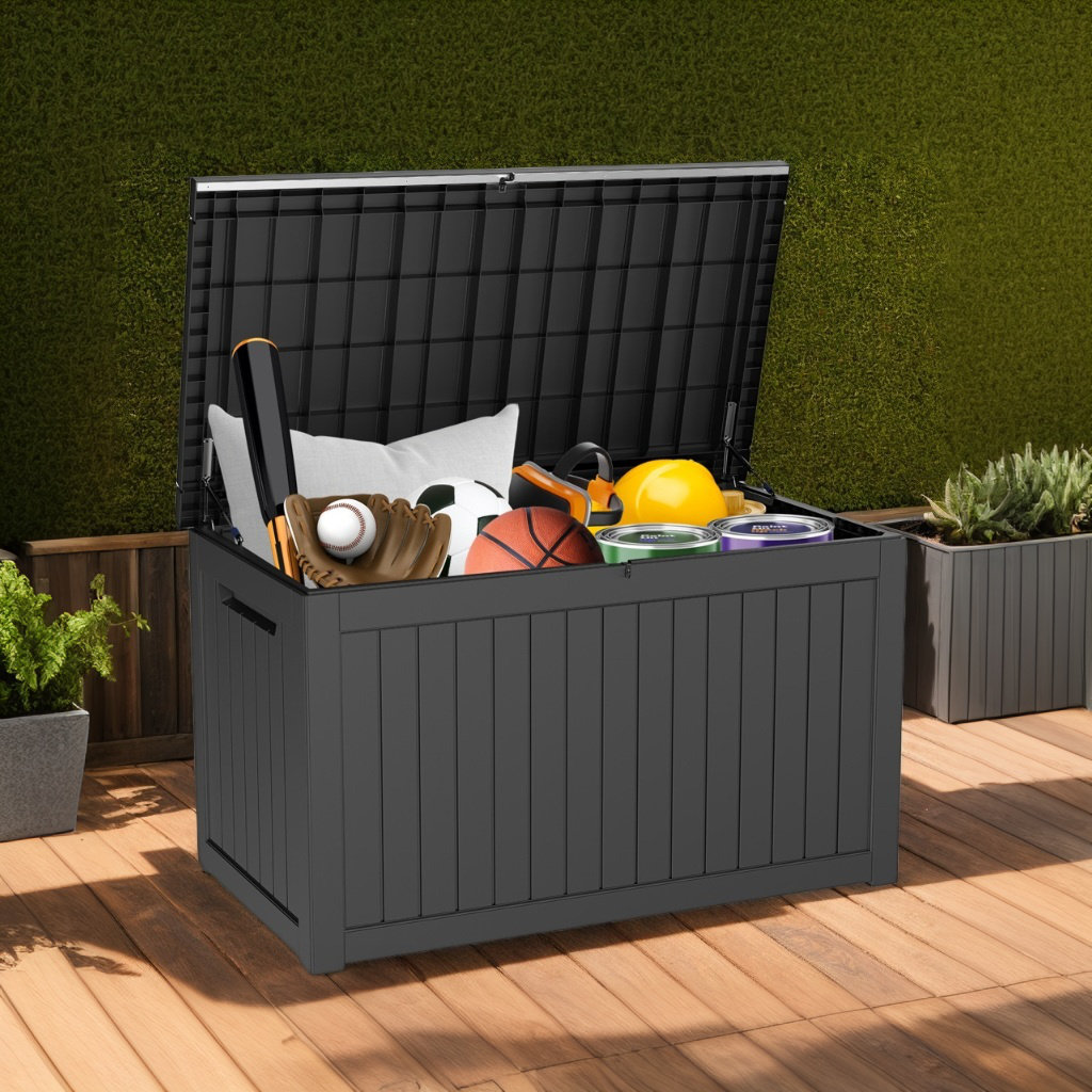 iYofe Deck Box - 230 Gallon Large Outdoor Storage Box, Waterproof Patio ...