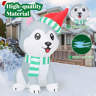 The Holiday Aisle® Christmas Inflatables 5 FT Christmas Dog Inflatables ...