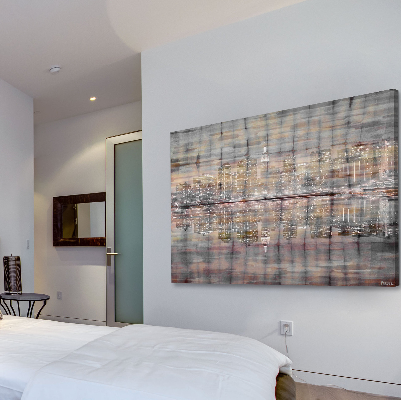 Parvez Taj 'Bright Lights' by Parvez Taj Painting Print on Wrapped ...