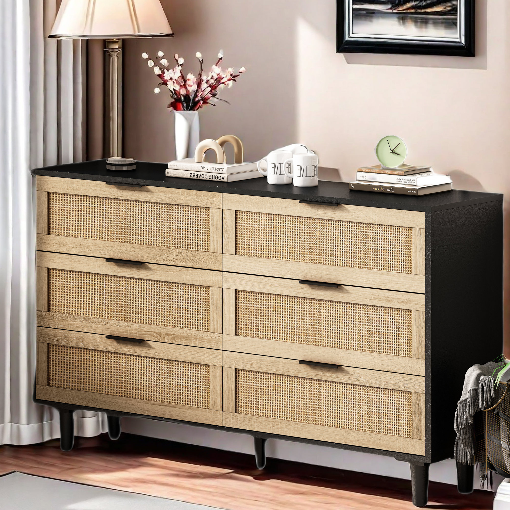 Bay Isle Home™ Borrayo Storage Dresser with 6 Drawers - Wayfair Canada