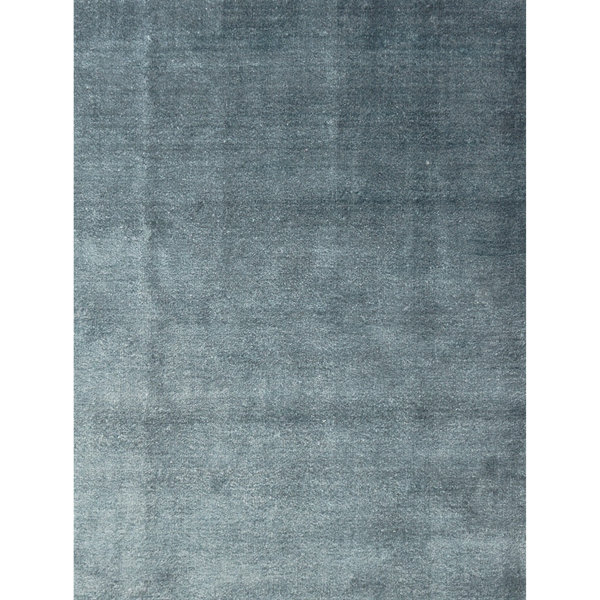 Bokara Rug Co., Inc. Handmade Hand-Knotted Viscose Gray Rug | Wayfair