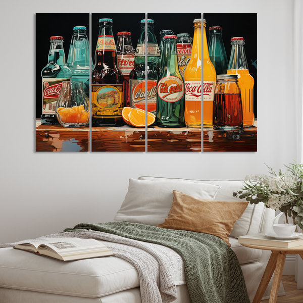 Ebern Designs Pop Art 1950S Cocktail Emotion II On Canvas 4 Pieces ...