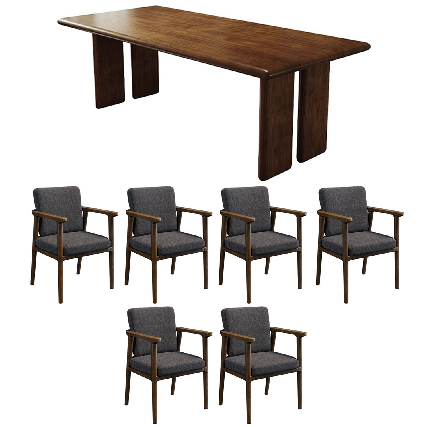 DineElegance.r Rectangular Dining Table And Chair Combination ...