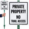 SmartSign Private Property - No Trail Access Sign and Stake Kit | Wayfair