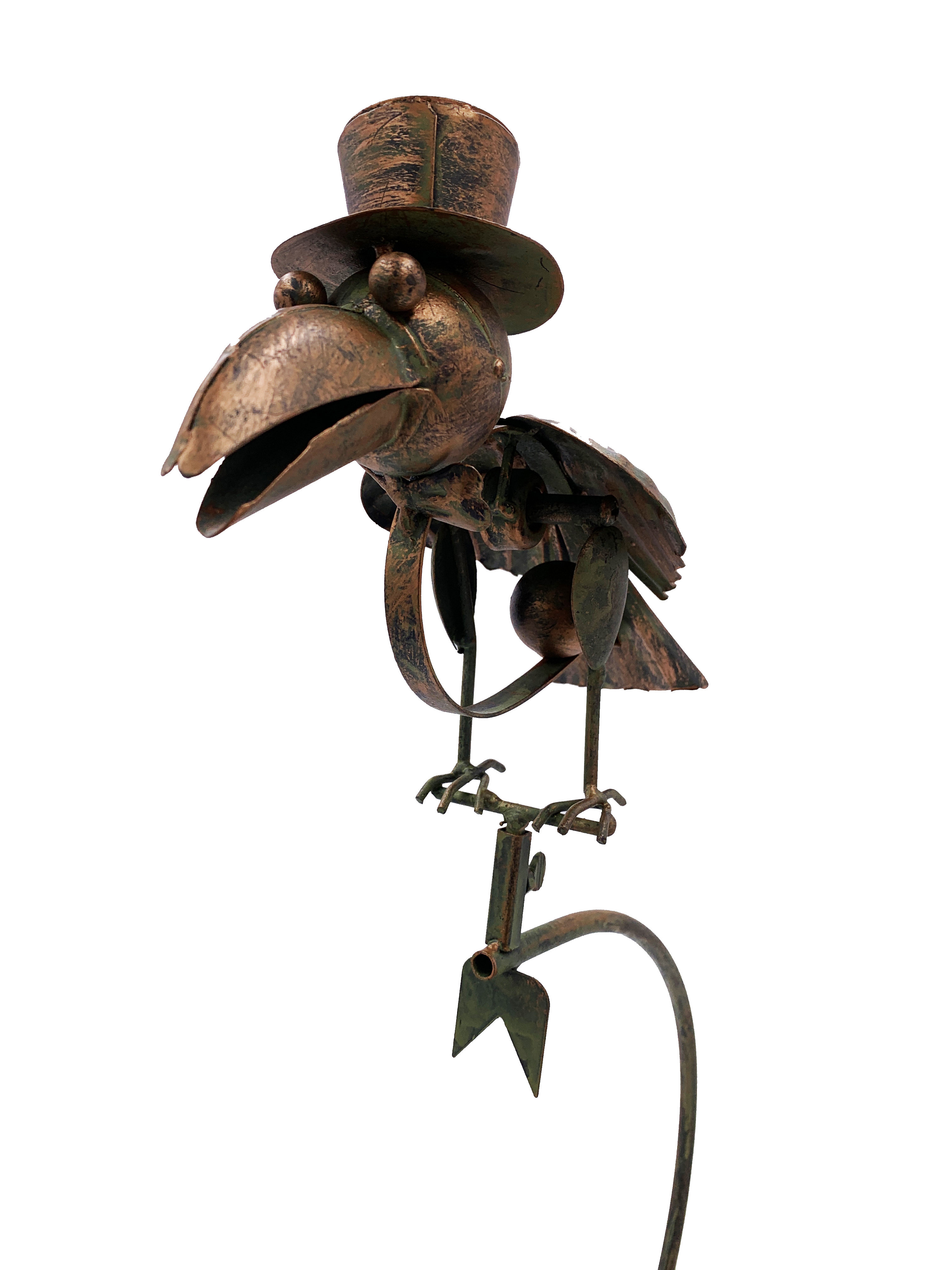 Arlmont & Co. Brunilde Bird Animals Metal Garden Statue | Wayfair