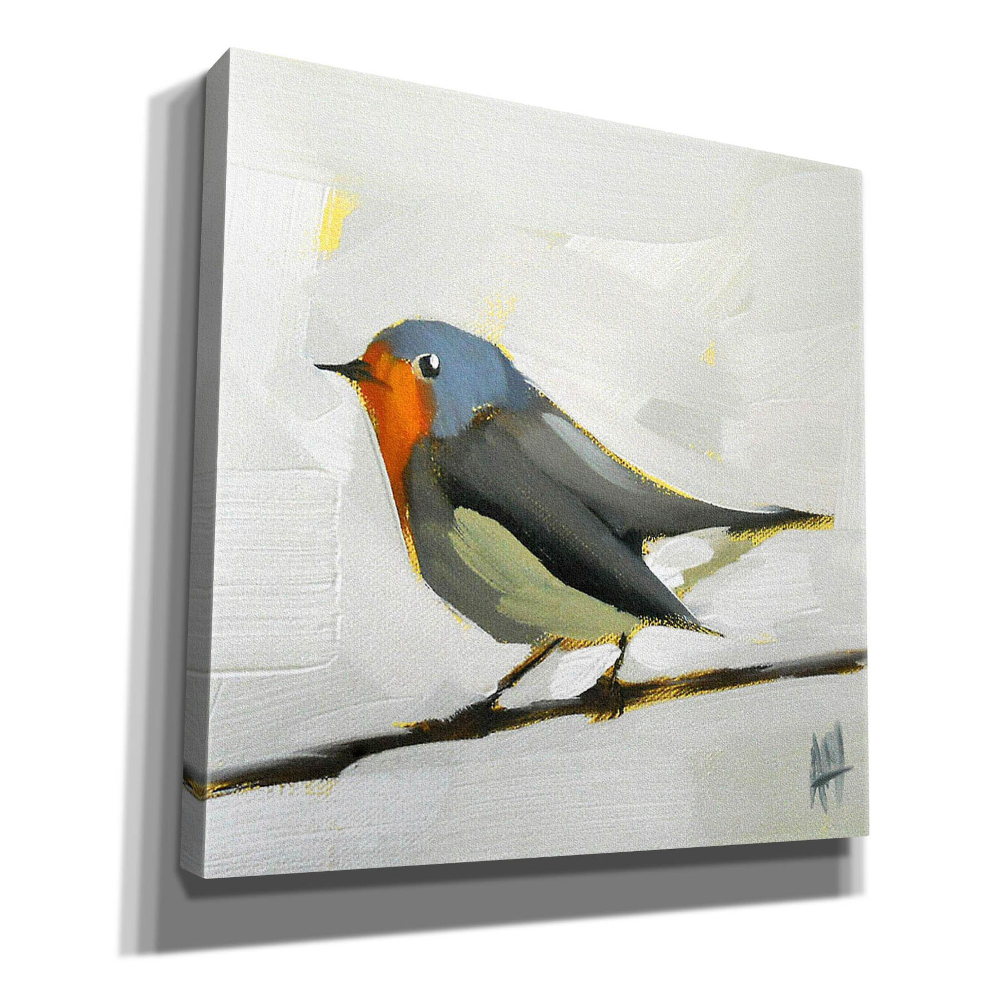 Red Barrel Studio® 'Robin On Wire' By Angela Missman, Canvas Wall Art ...