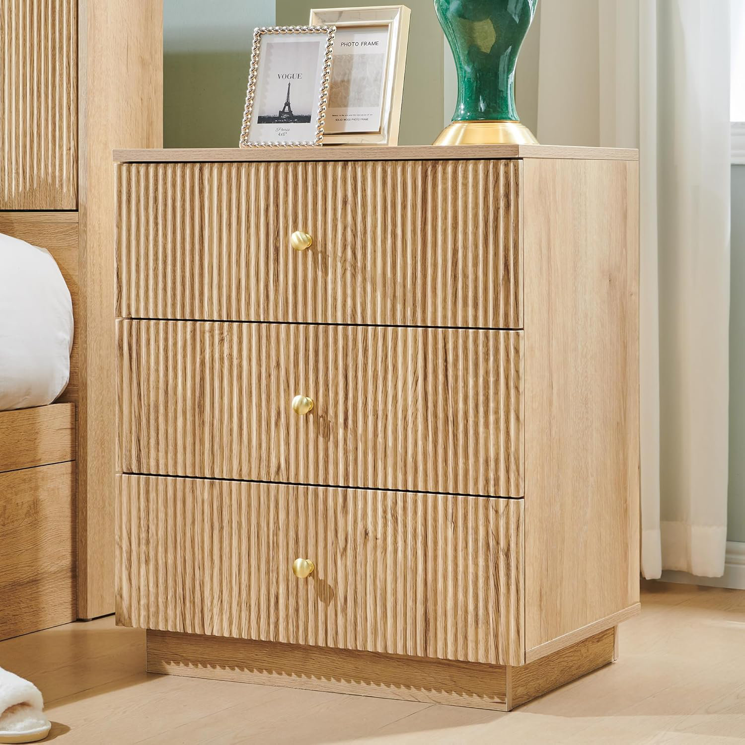 Latitude Run® Night Stand With Charging Station, 21.65