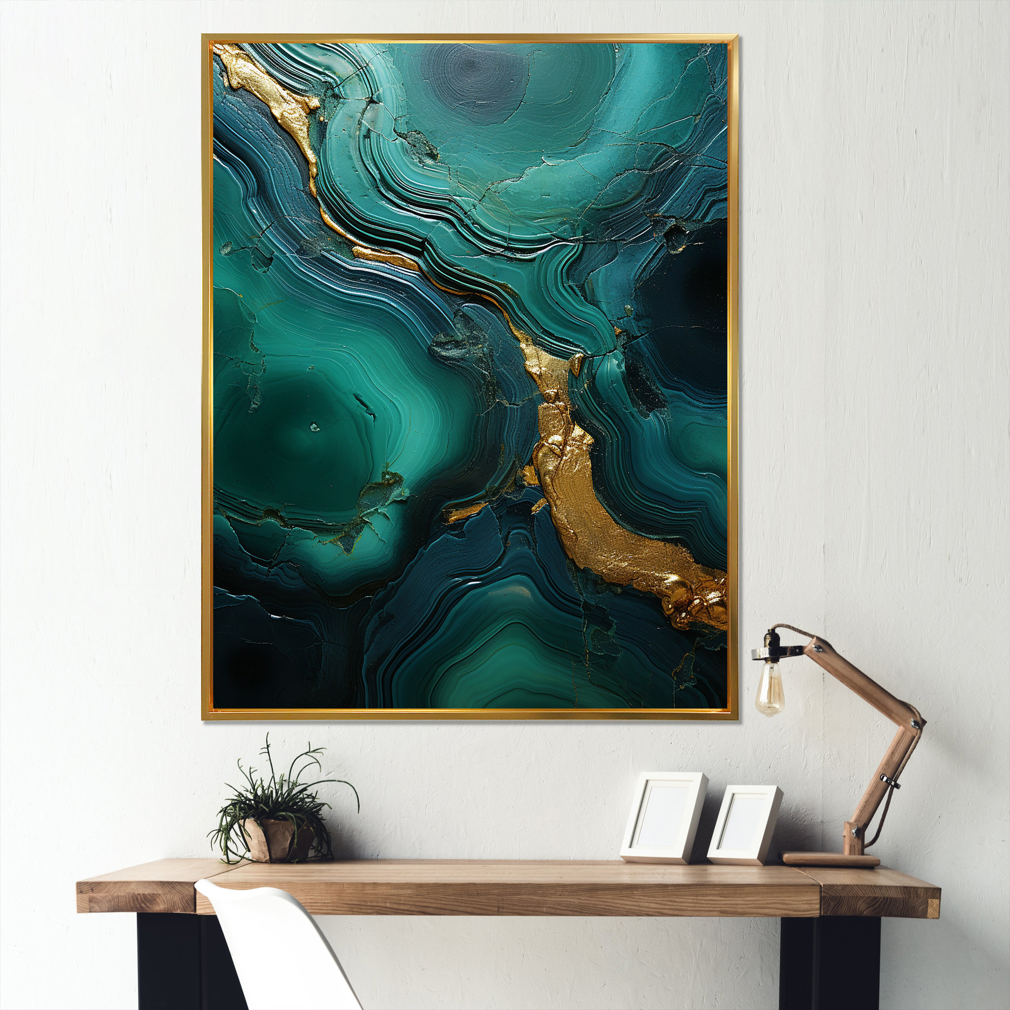 Mercer41 Spiritual Stone Malachite Renewal - Spiritual Stone Wall Decor ...