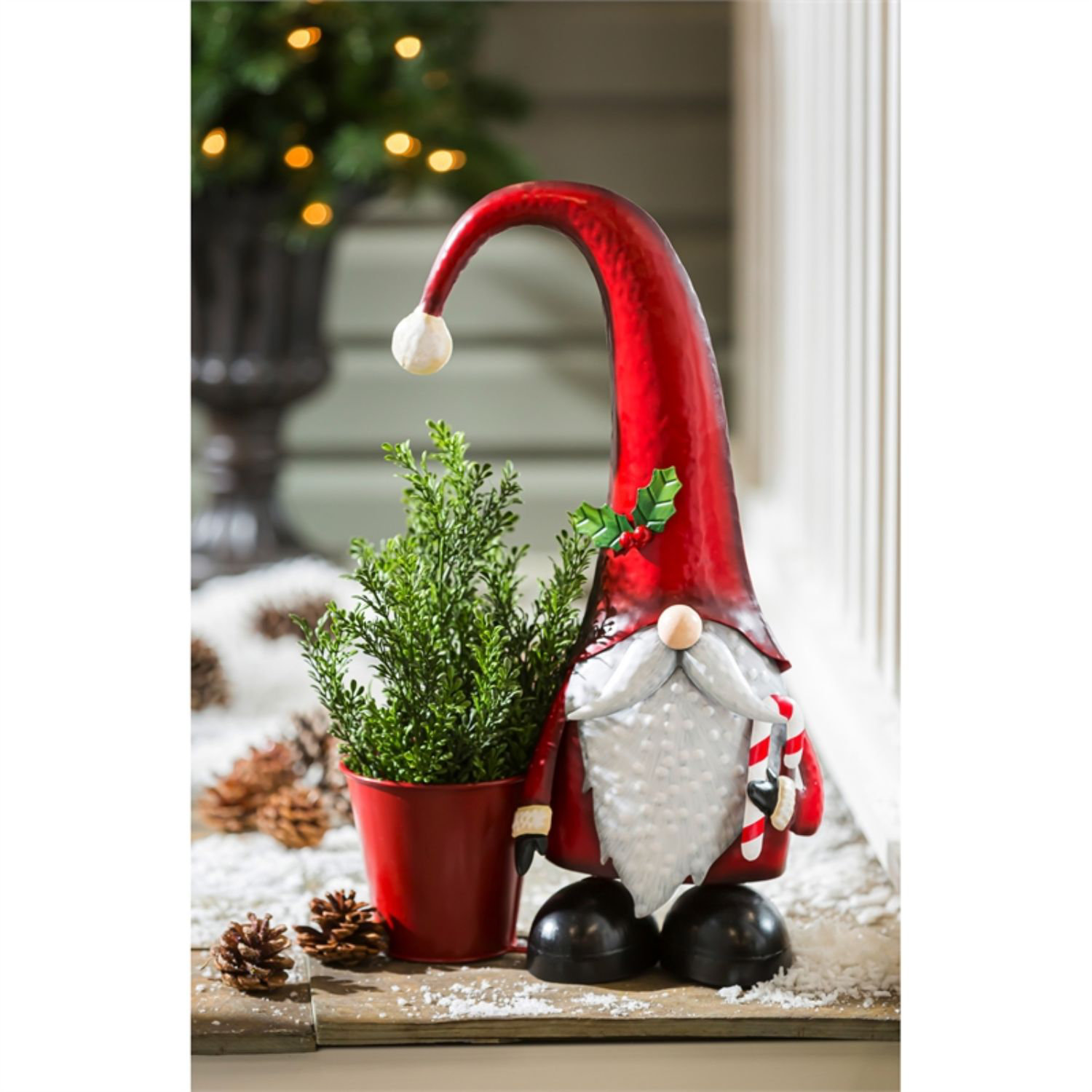 Evergreen Enterprises, Inc Winter Gnome Garden Statue with Indoor ...