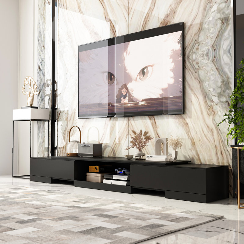Ebern Designs Adjustable Modern TV Stand With Expandable Storage ...