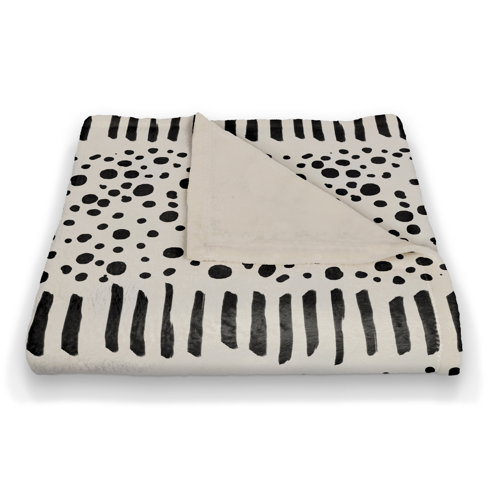 Designs Direct Creative Group Dashes Dots Fleece Throw | Wayfair