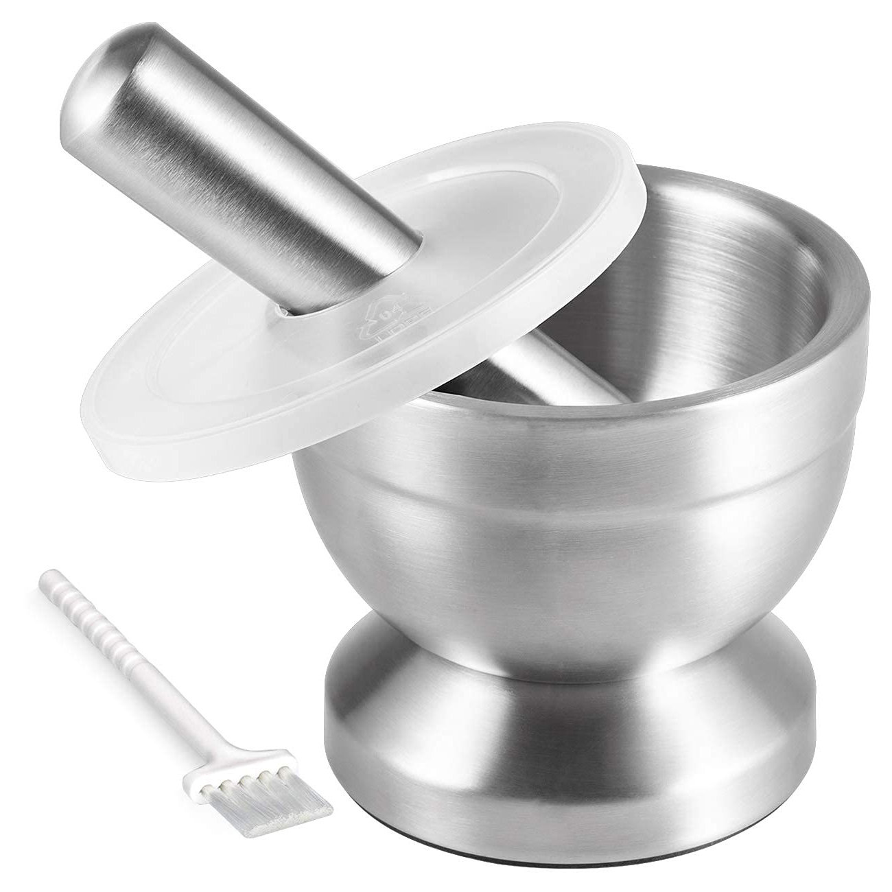 Tiprol Stainless Steel Mortar and Pestle with Brush - Wayfair Canada
