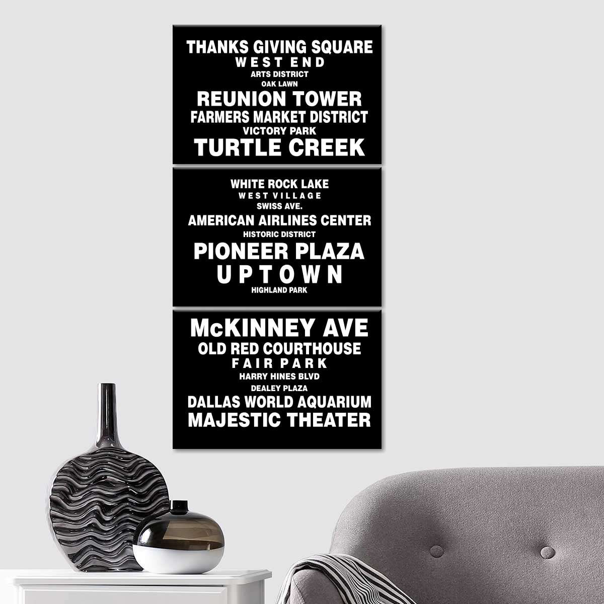 Trinx Travel And Adventure Quotes Dallas Bus Roll Multi Piece Canvas ...