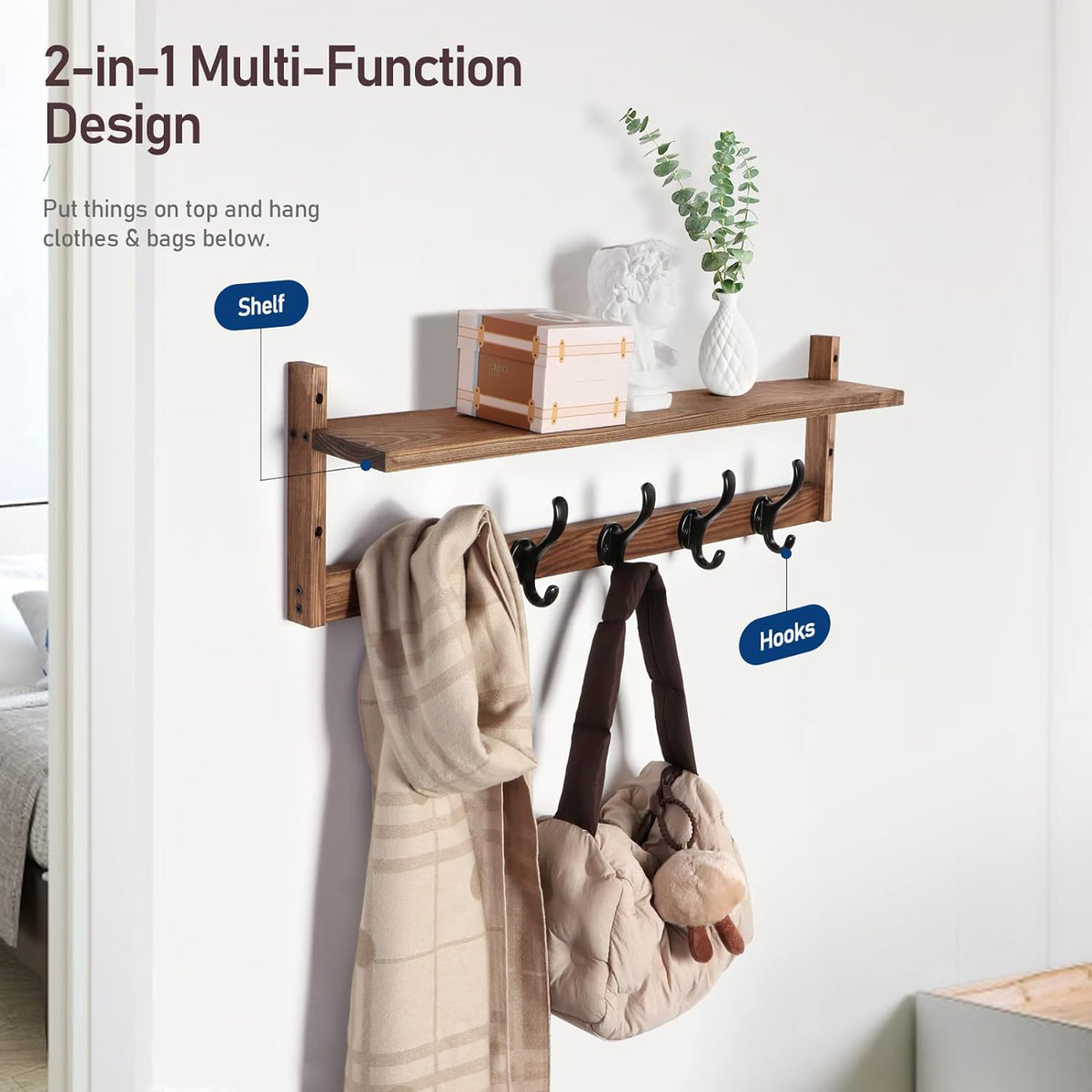 17 Stories Mekhiya Wood Bracket Shelf & Reviews | Wayfair