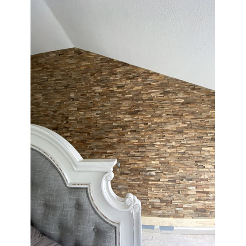 Java Creations Matrix 12" x 48" Reclaimed Engineered Wood Wall ...