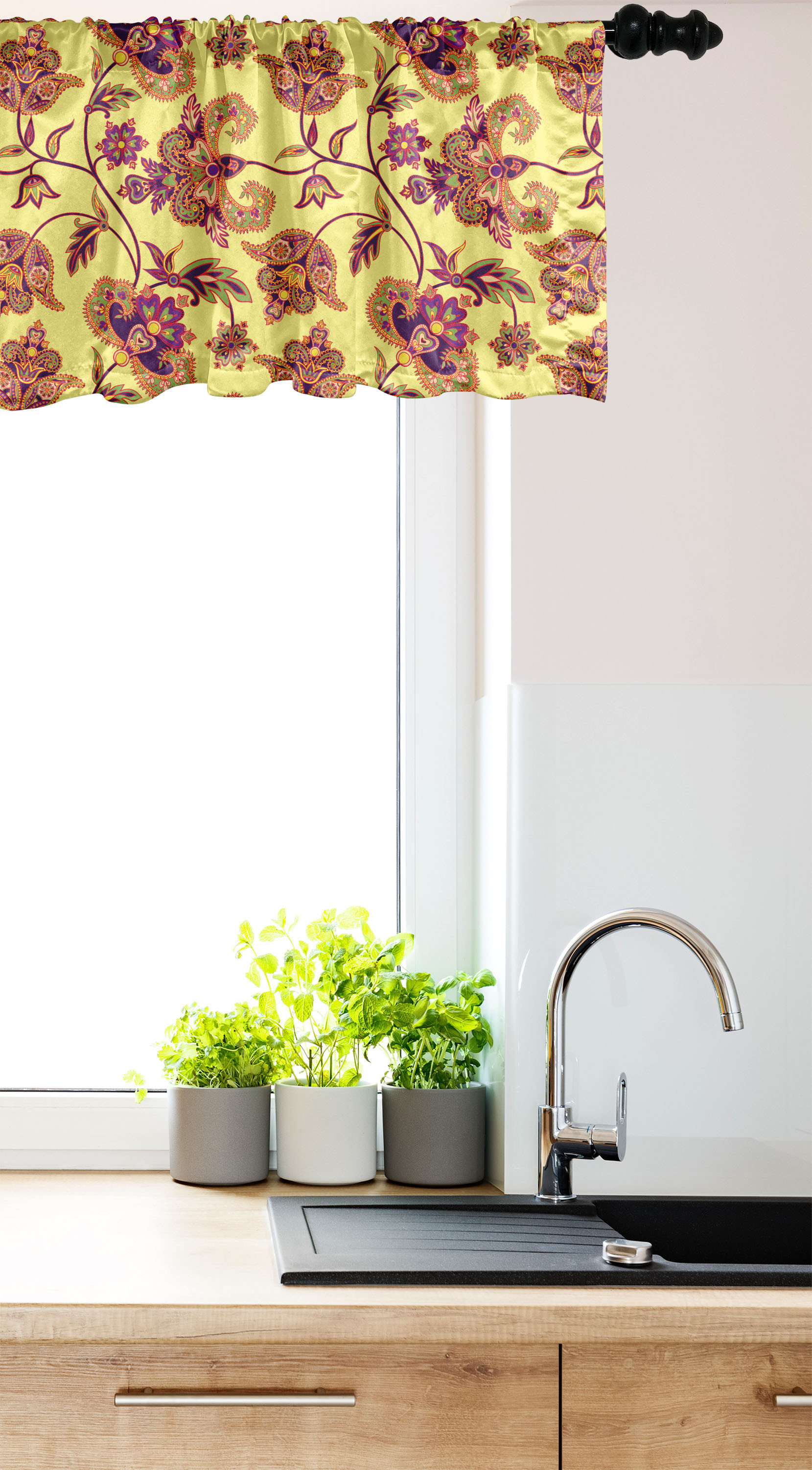 Ambesonne African Valance Pack of 2 Folk Borders | Wayfair