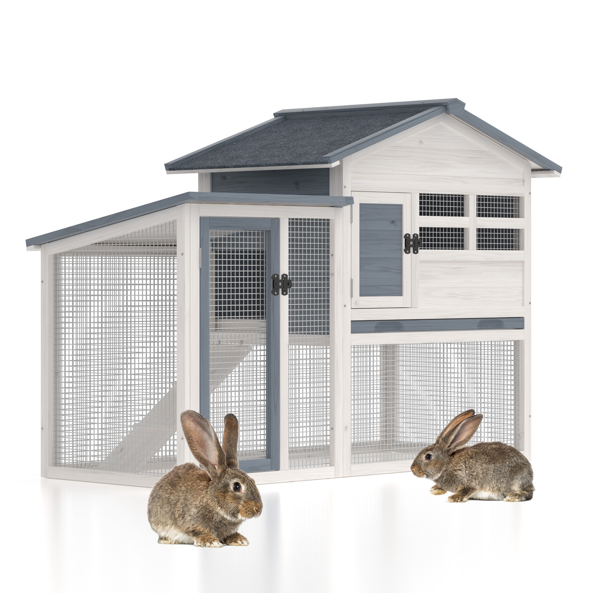 Tucker Murphy Pet™ Wooden Rabbit Hutch Weather Resistant & Reviews ...