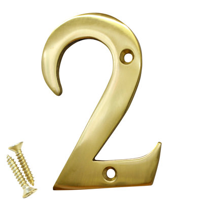 RCH Supply Company 4'' H Reflective Weather Resistant Brass House ...