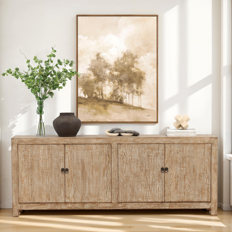 The Twillery Co.® Uvalda 87" Reclaimed Pine Textured Sideboard in ...