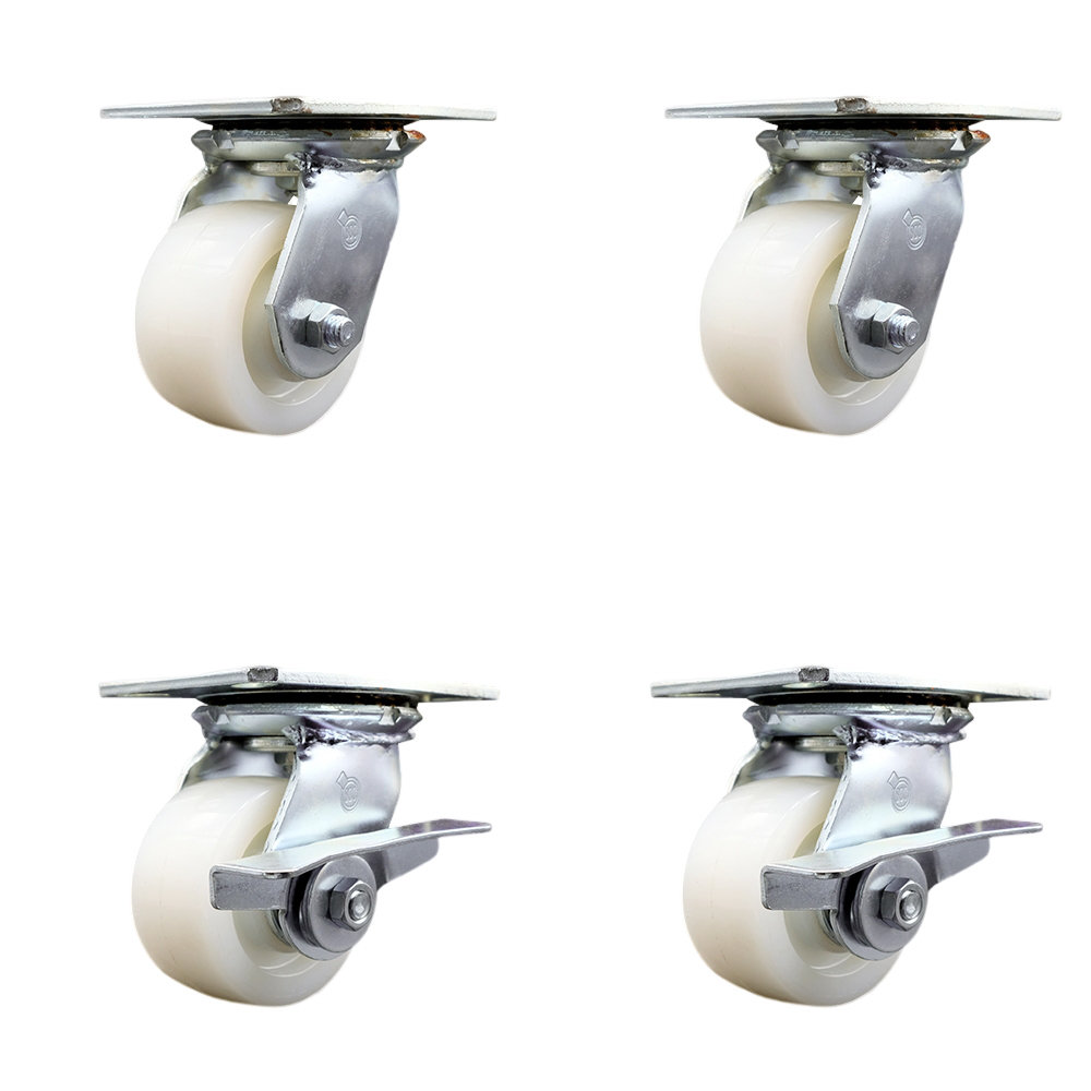 Service Caster 4 Piece Nylon Caster Set | Wayfair
