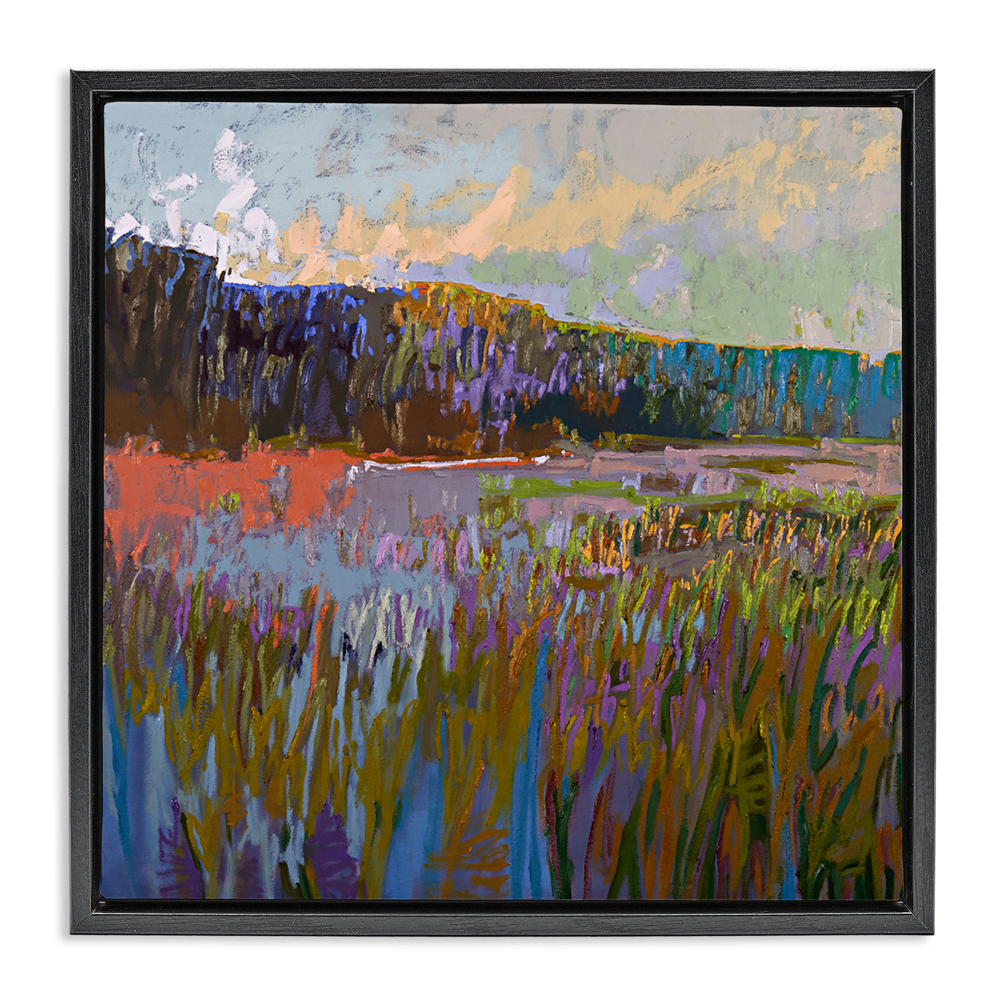 Lark Manor™ Streaked Abstract Landscape Framed Floater Canvas Wall Art ...
