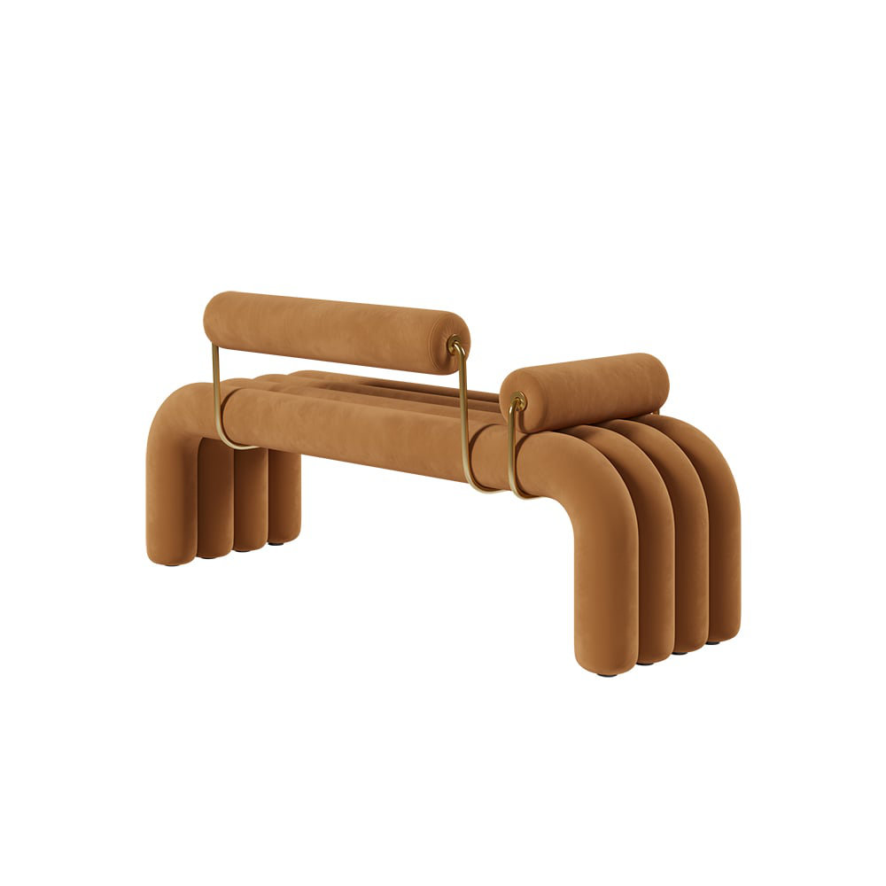 Everly Quinn Tufted Velvet Entryway Bench Entryway Furniture In Brown ...