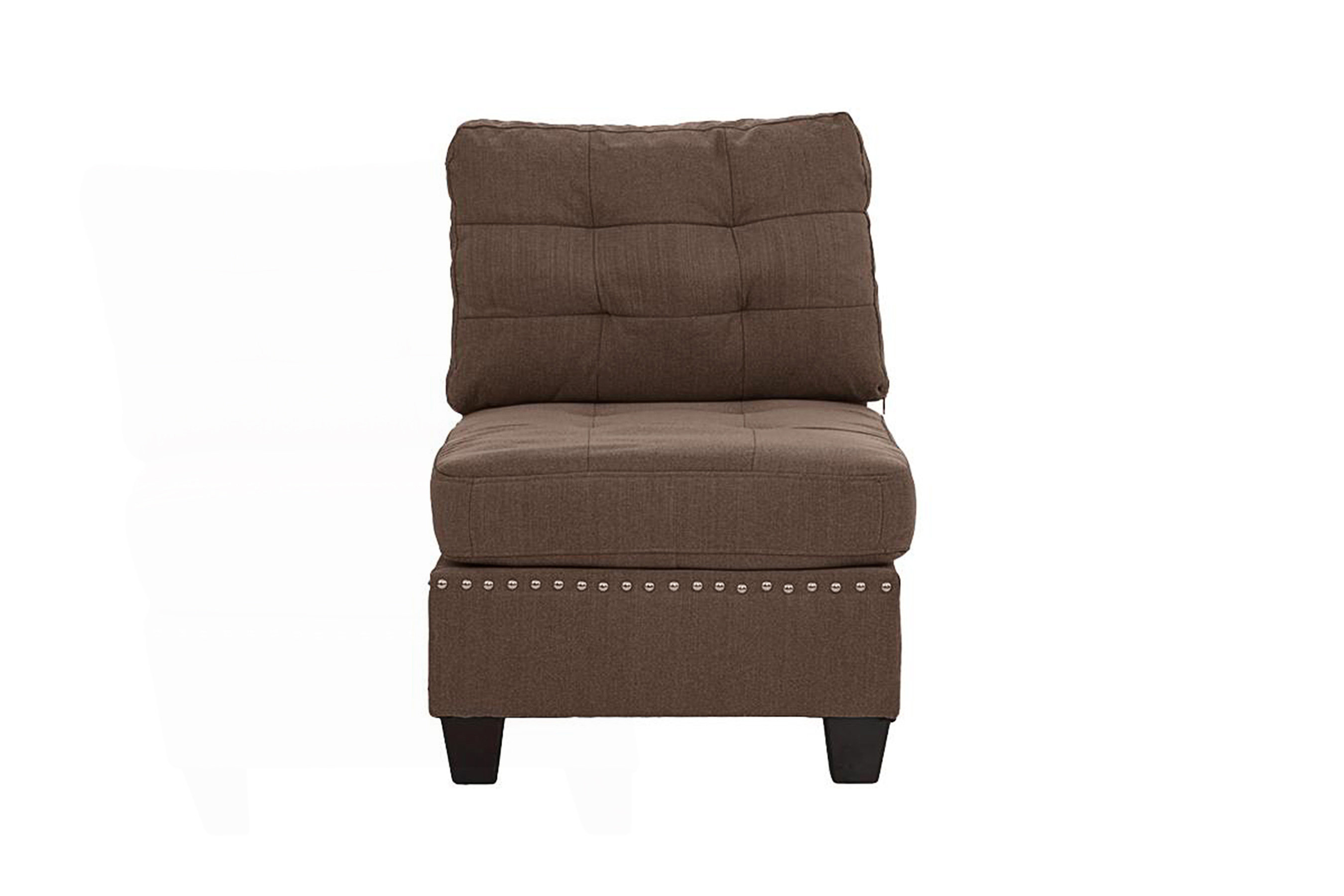 George Oliver Living Room Tufted Armless Chair, Accent Chair, Reading ...