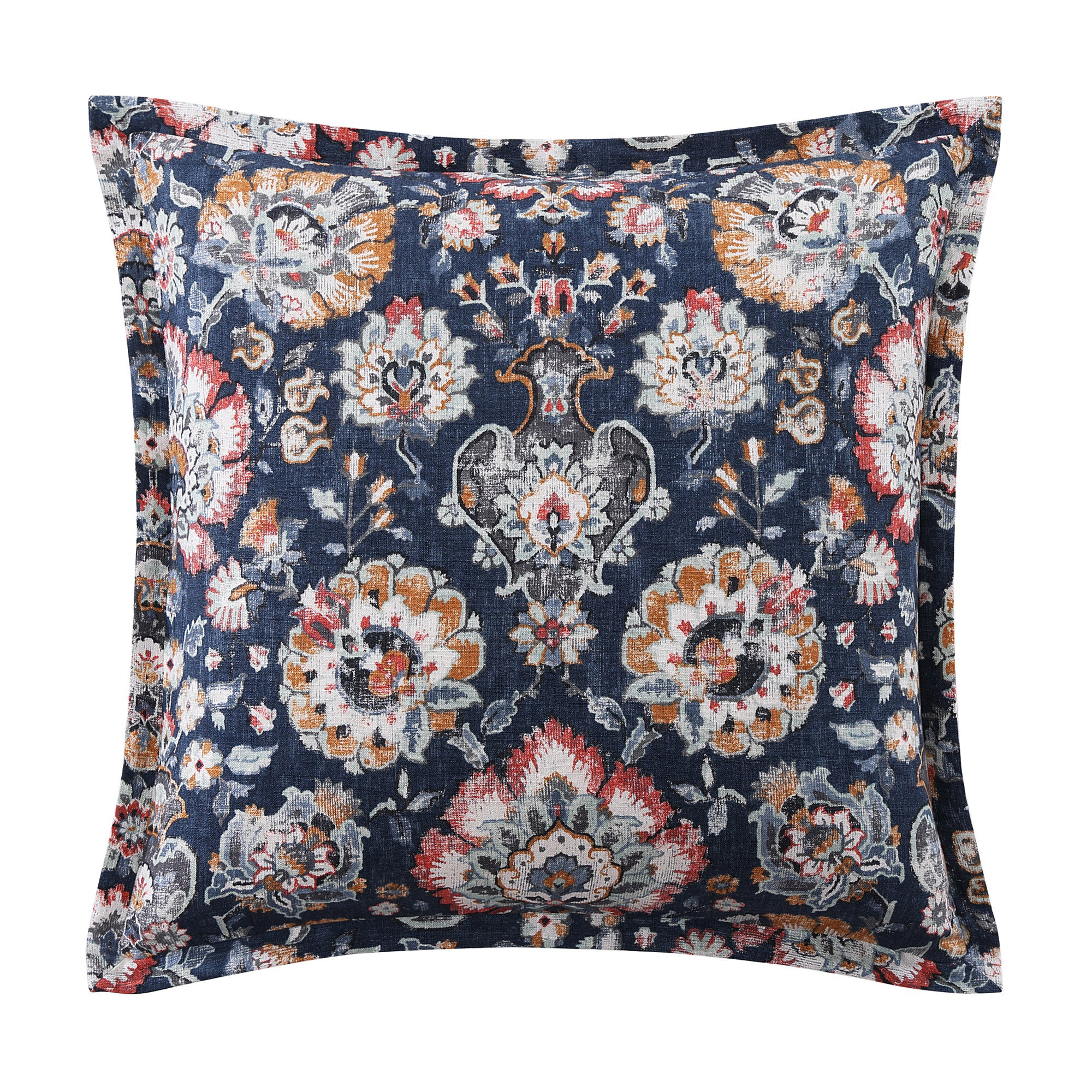 HiEnd Accents Derby Washed Linen Floral Print Chic Casual Modern Rustic ...