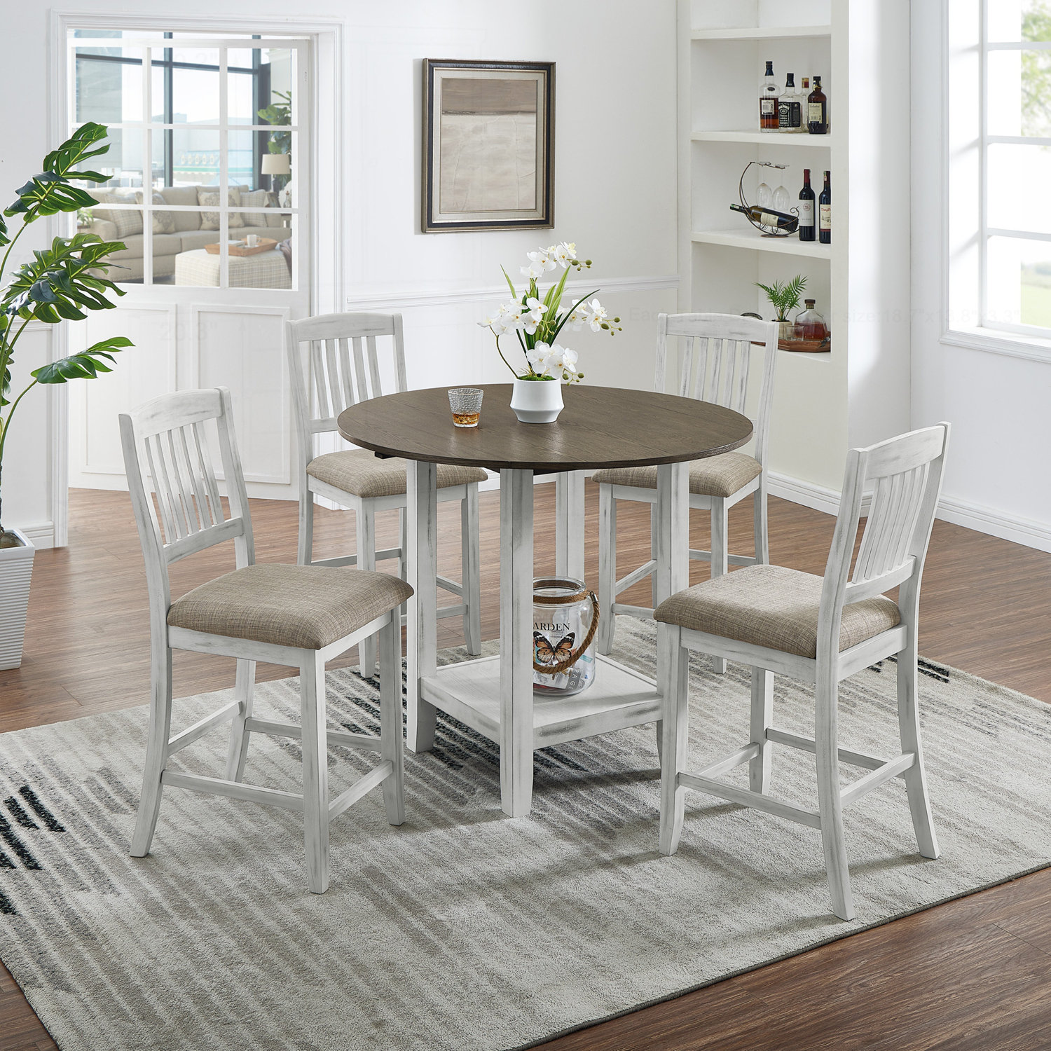 Ophelia & Co. Versatile Foldable Dining Table Set with Storage for ...