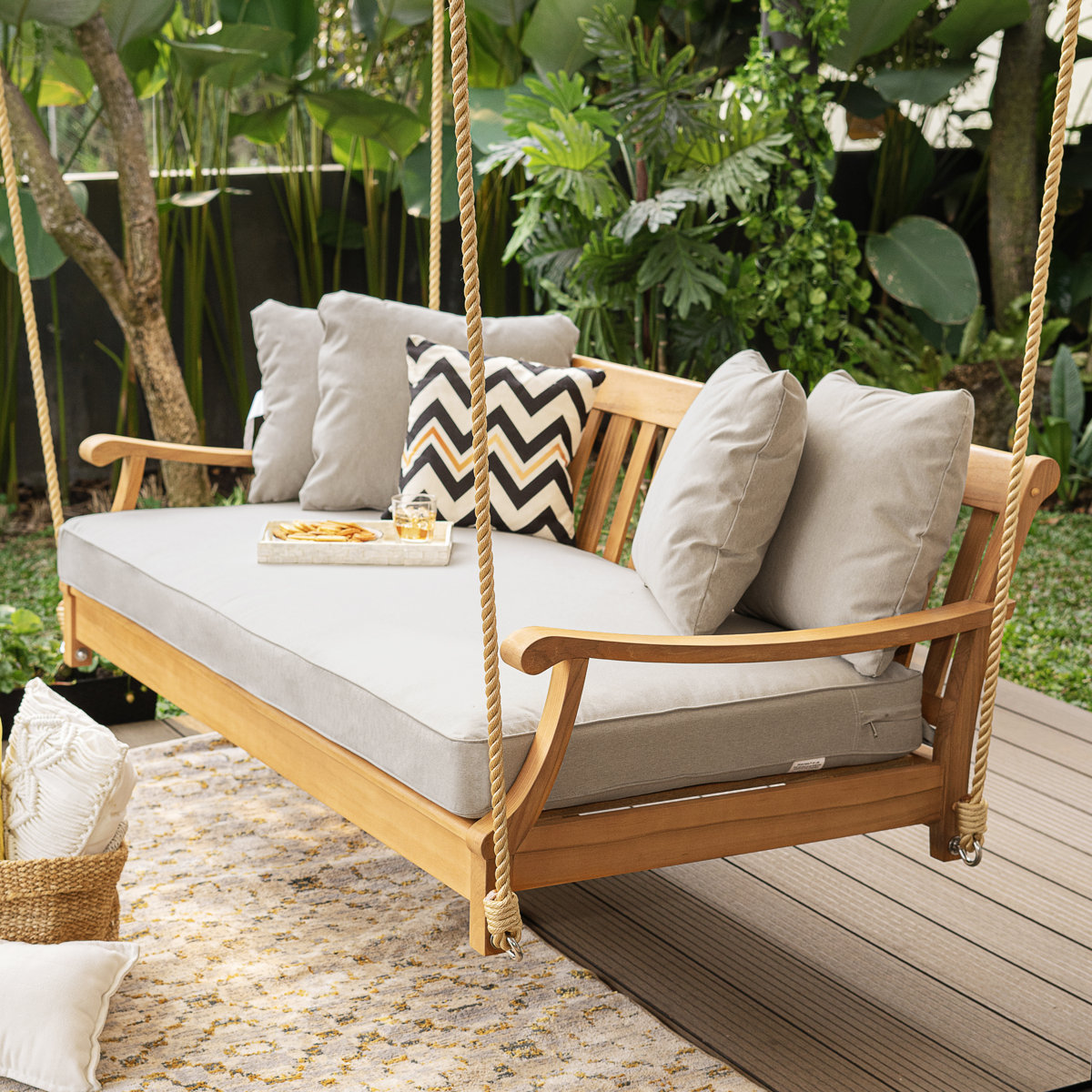 Birch Lane™ Arizona Teak Porch Swing Bed & Reviews | Wayfair