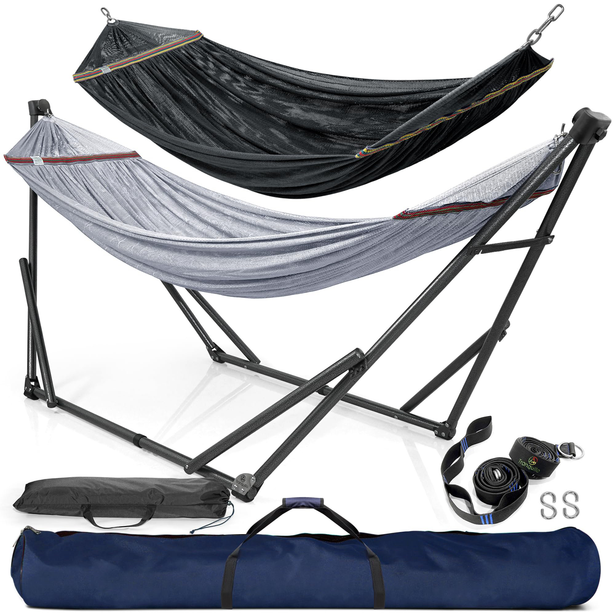 Arlmont & Co. 600Lb Capacity 2 Persons 2 Hammocks Included/Foldable ...
