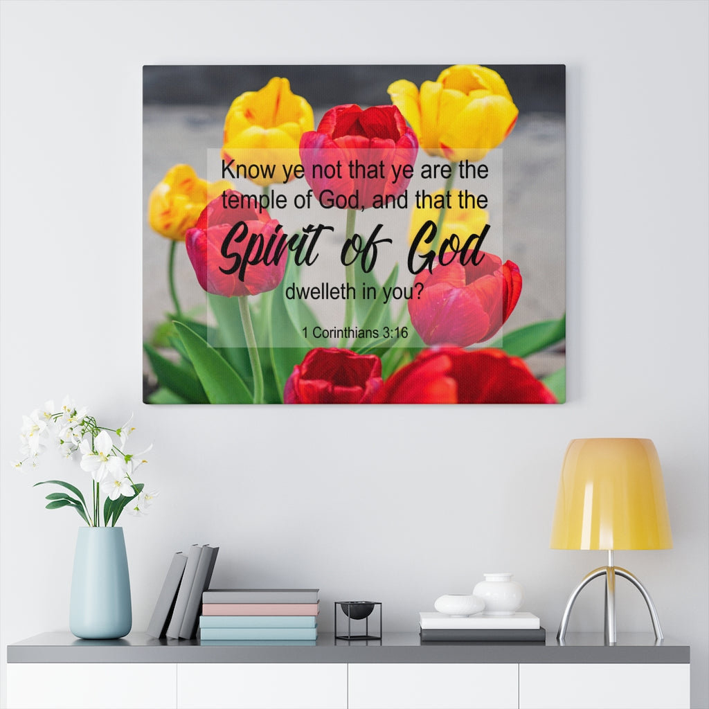 Trinx Scripture Canvas Spirit Of God 1 Corinthians 3:16 Christian Wall ...