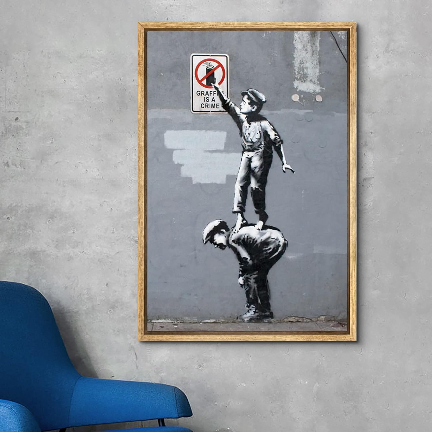 IDEA4WALL Pop Urban Street " Banksy British Artist 1800s Kids Graffiti ...