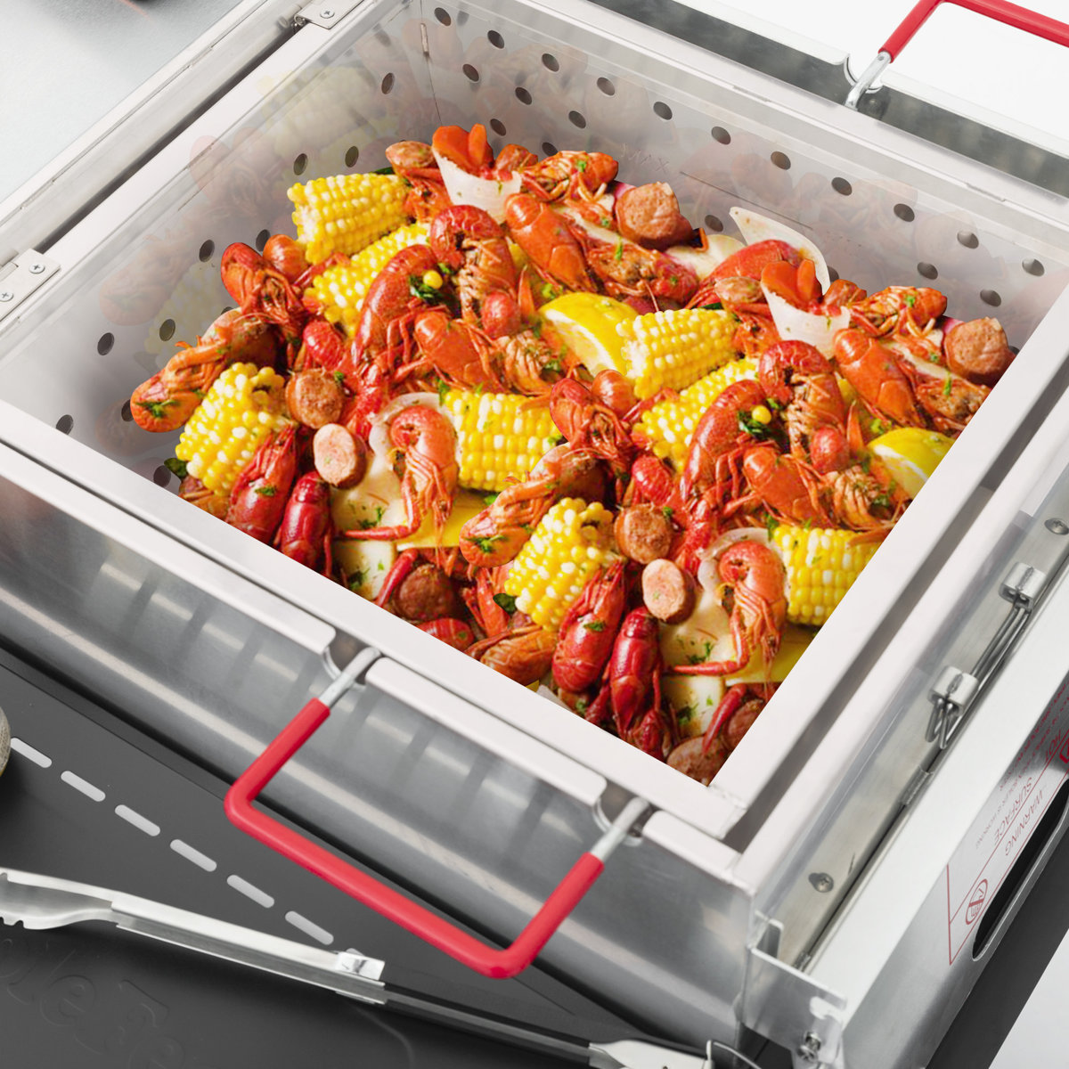 Creole Feast 90Qt Single Sack Crawfish Boiler and Cooker Combo, 135,000 ...