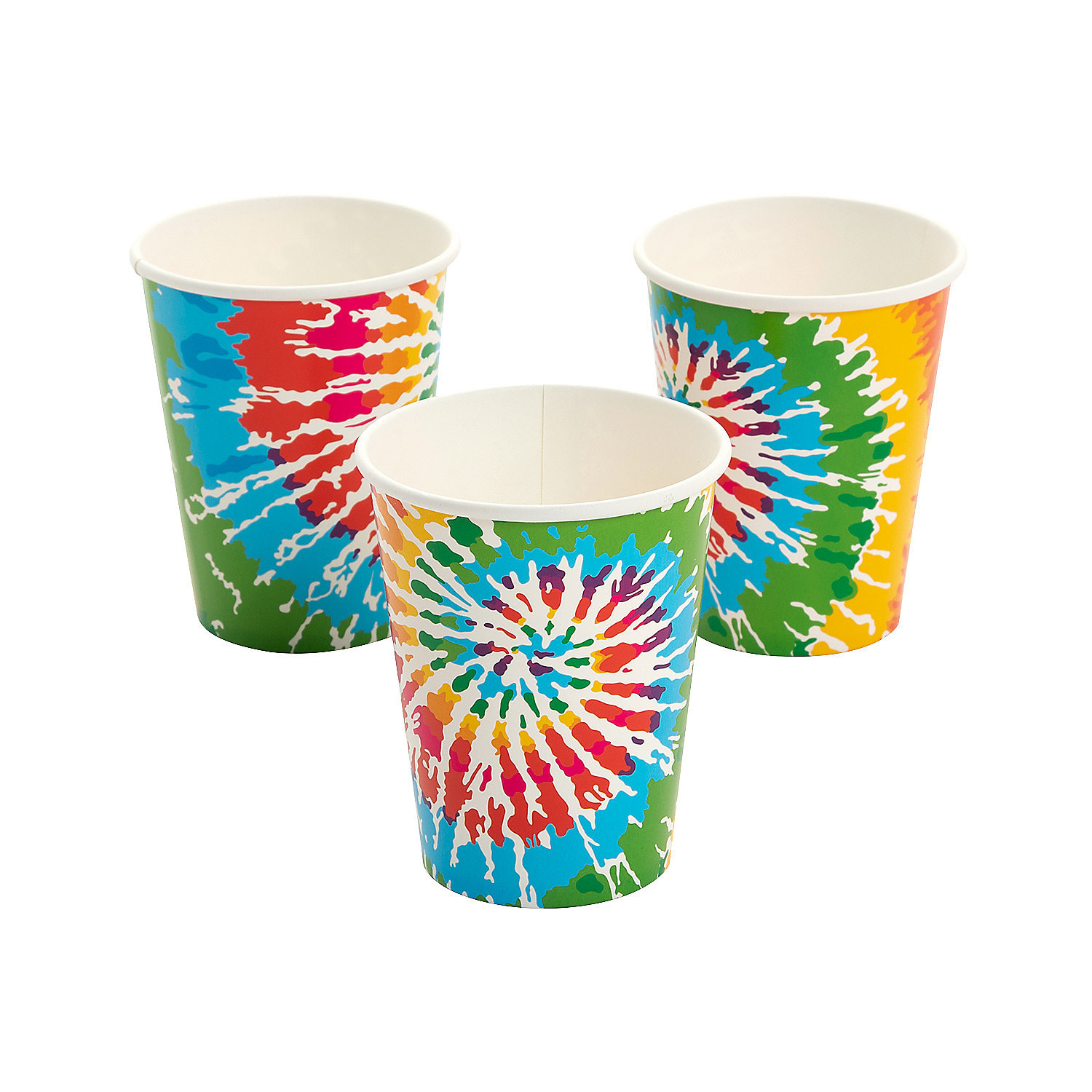 Oriental Trading Company Tie Dye Paper Cup, 9 Oz, 70'S Themed Party ...
