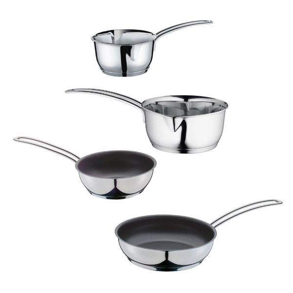 Frieling Capri 4 Piece Non-Stick Stainless Steel Cookware Set | Perigold