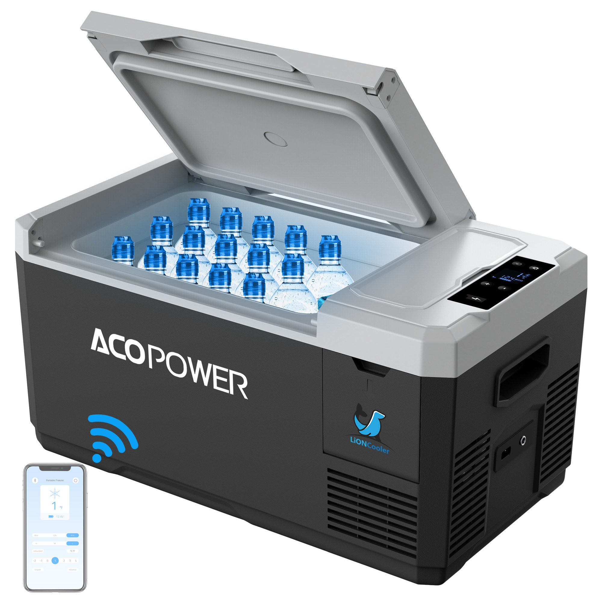 ACOPOWER Mini V18 Portable Refrigerator, 19Qt Car Freezer with APP ...