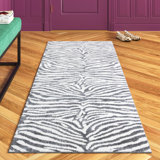 Animal Print Gray & Silver Area Rugs You'll Love | Wayfair