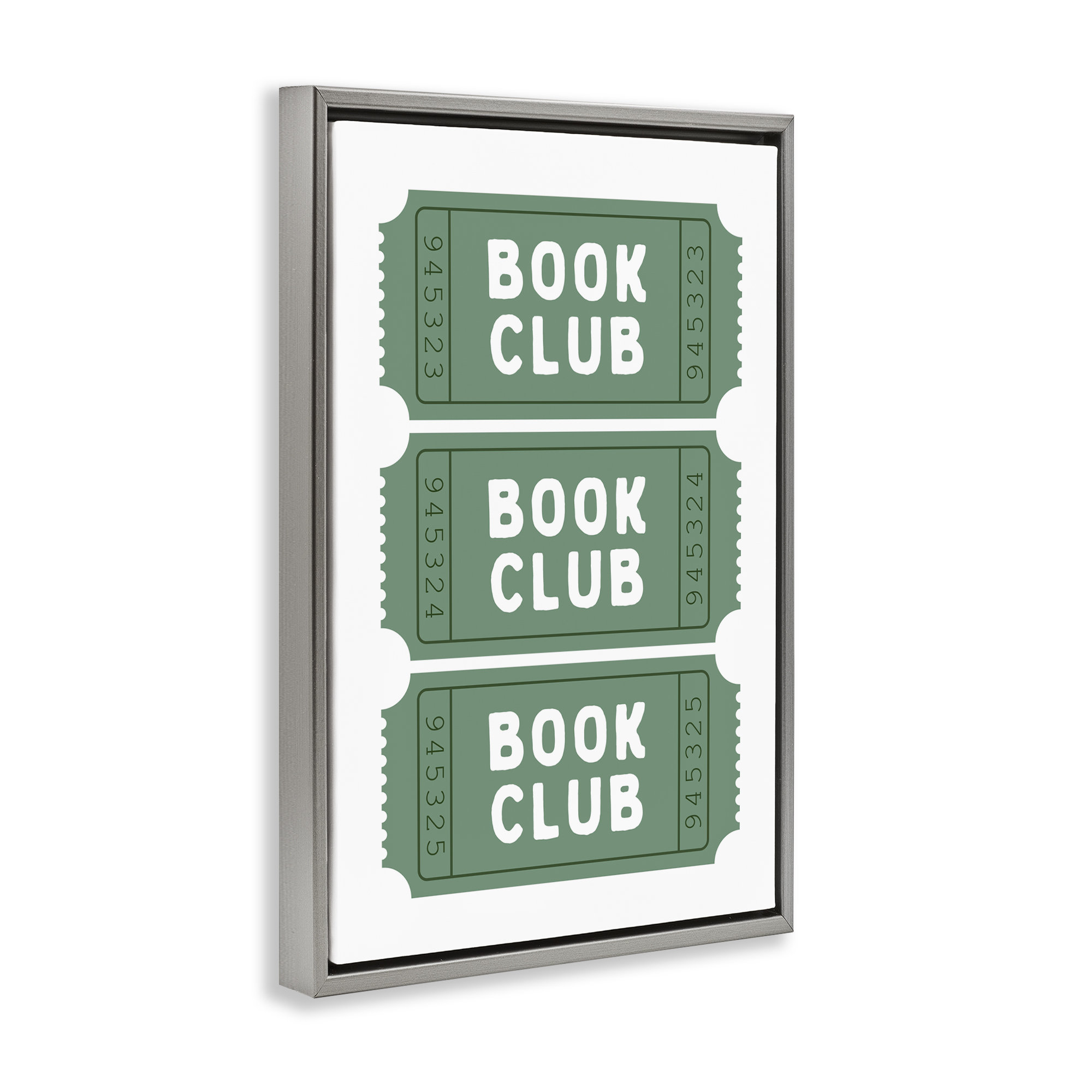 Hokku Designs Green Book Club Tickets Floating Frame, design by ...