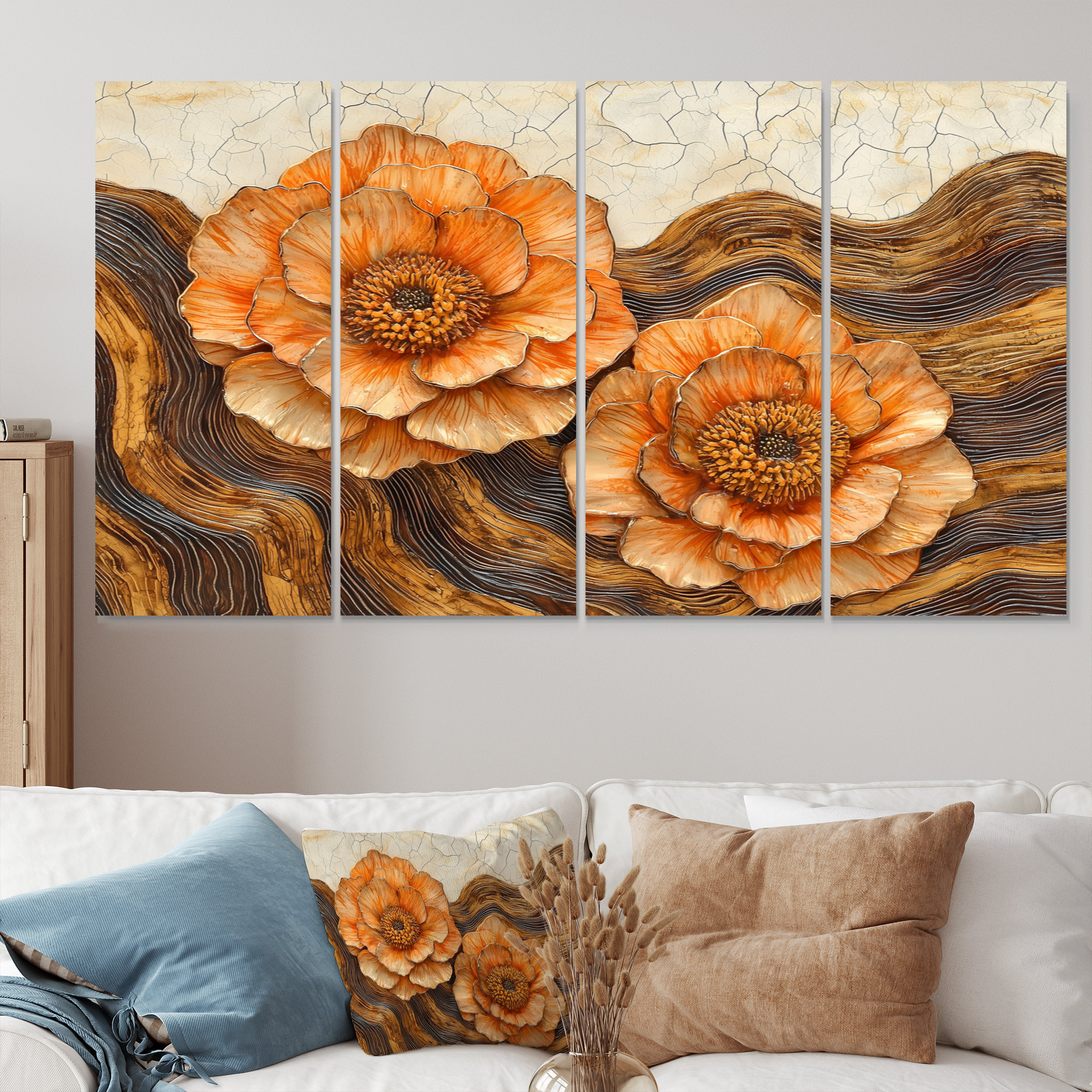 Winston Porter Autumn Marigold Flowers OnWood Slide II - Marigold ...