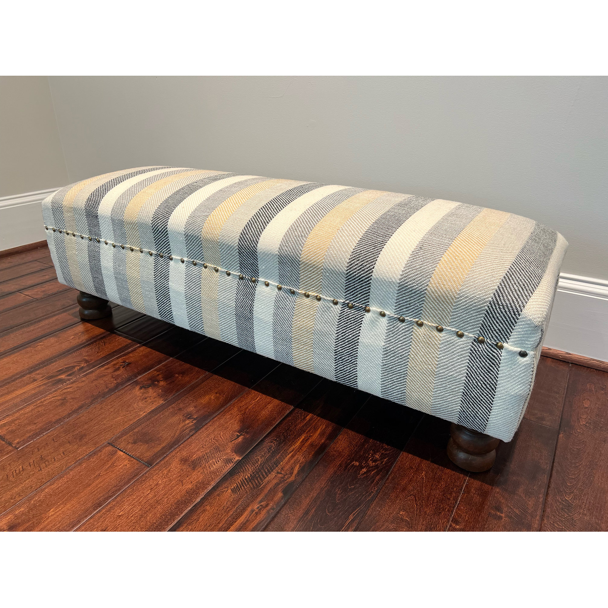 August Grove® Handmade Upholstered Wooden Bench | Wayfair