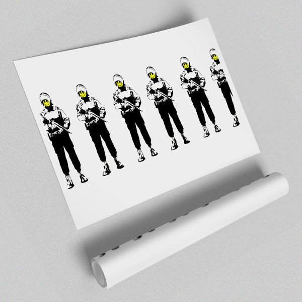 East Urban Home Smiley Face Line-Up - No Frame Print | Wayfair.co.uk