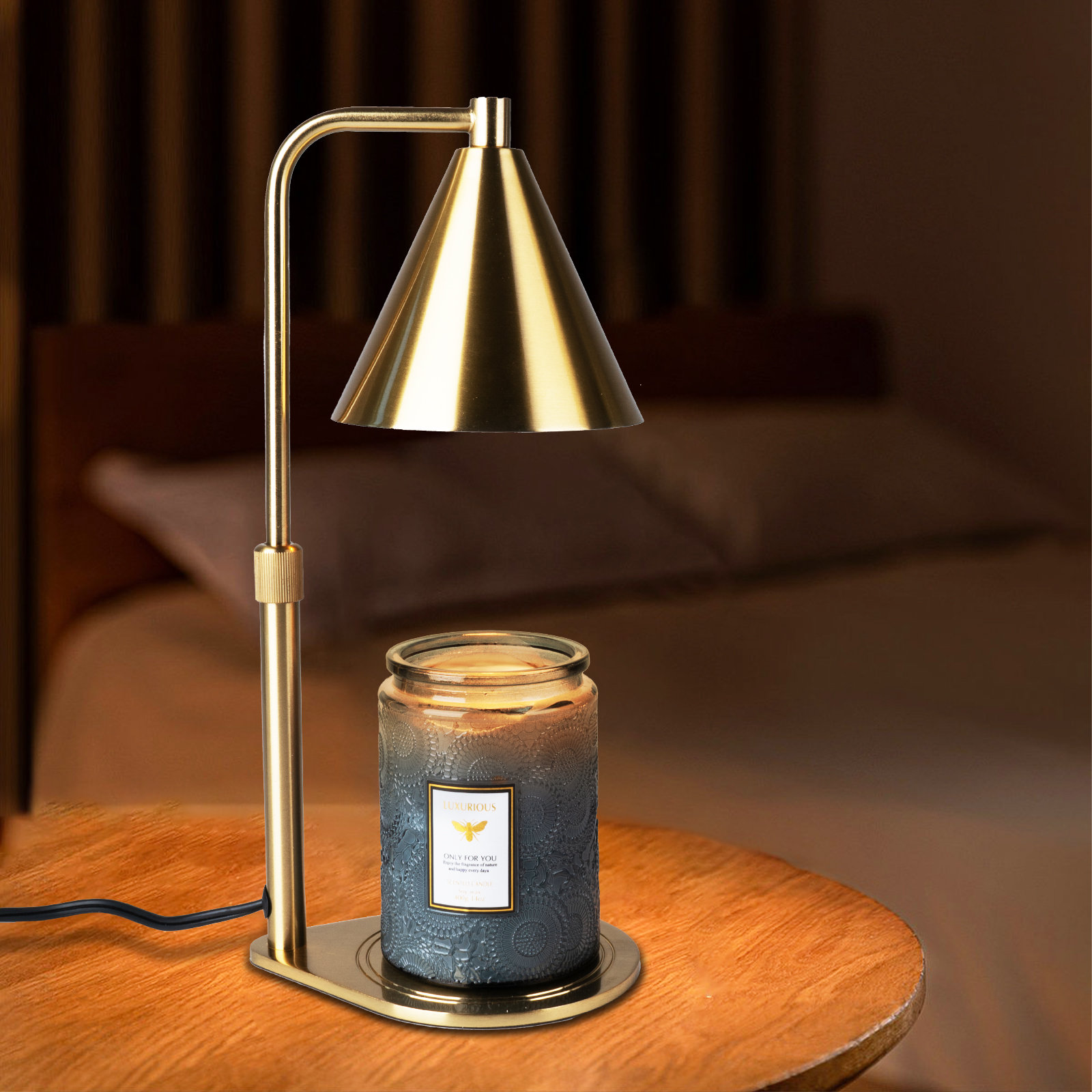 Ivy Bronx Metal Candle Heating Table Lamps, Metal Candle Holders with ...