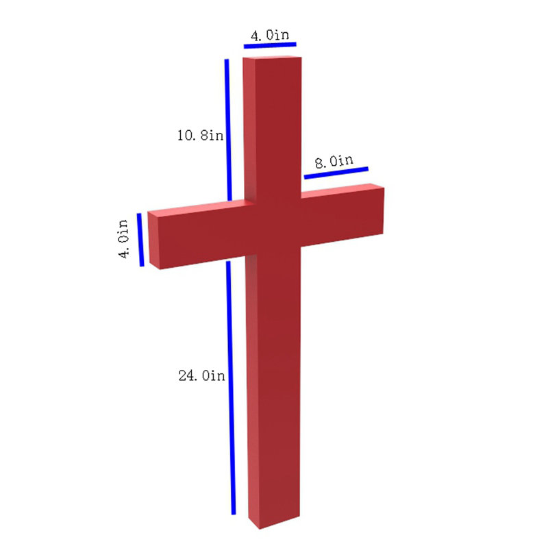 FixtureDisplays Cross, Christian Lighted Church Sign Red Plexiglass Led ...