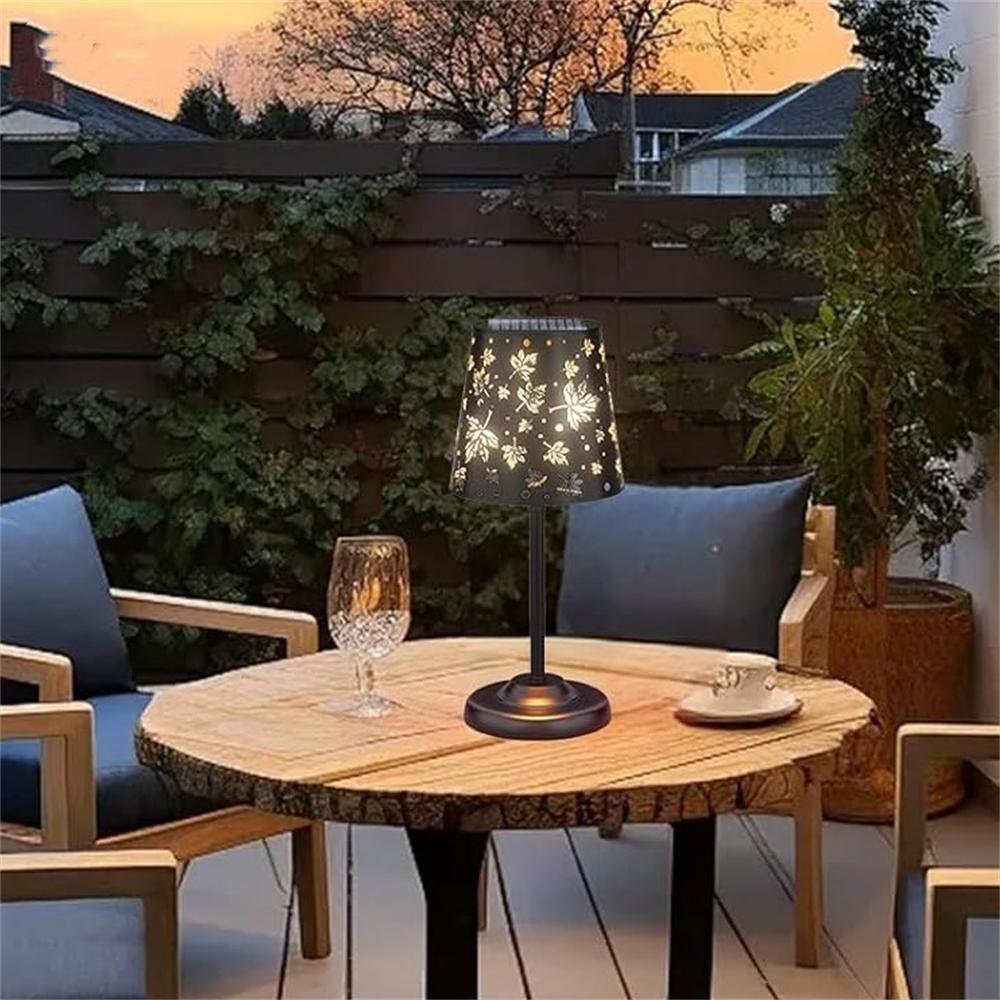 SIMLES Solar Table Lamp with Maple Leaf Hollow Design - Wayfair Canada