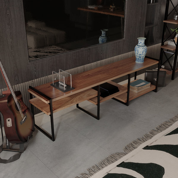 Latitude Run® TV Stand for TVs up to 78", Modern 3 Compartment TV Stand ...